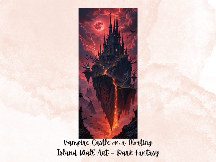 Second Life Marketplace - Vampire Castle on a Floating Island Wall Art ...