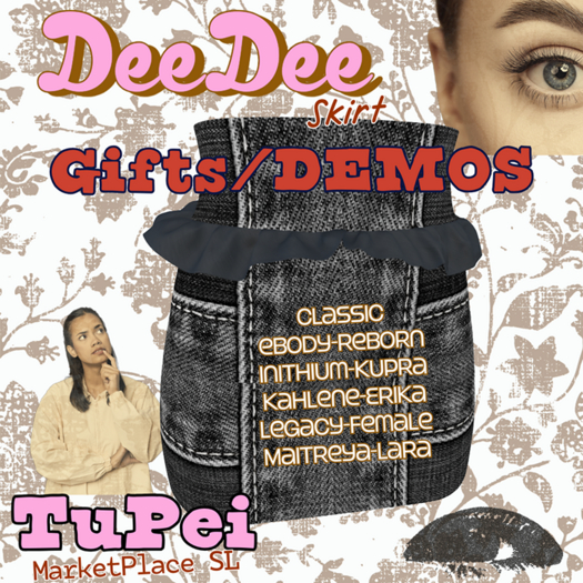 Second Life Marketplace - TuPei DeeDee Skirt - Gifts/DEMOS