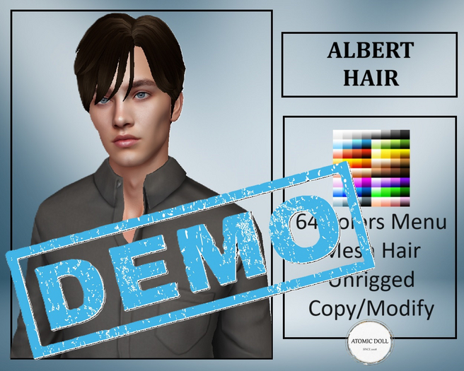 Second Life Marketplace - Male Hair Man men Albert DEMO