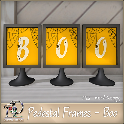 Second Life Marketplace - Dolome Designs Pedestal Frames - BOO