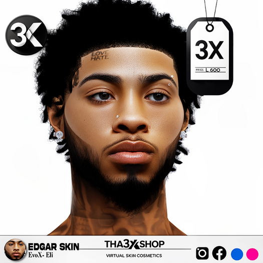 Second Life Marketplace - 3x Edgar Skin - Eli EvoX