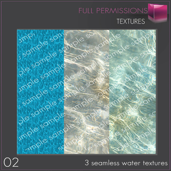Second Life Marketplace - Full Perm 3 Seamless Water Textures 02 ...