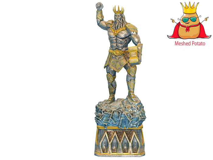 Second Life Marketplace - Meshed Potato Warrior PBR Statue Full Perm