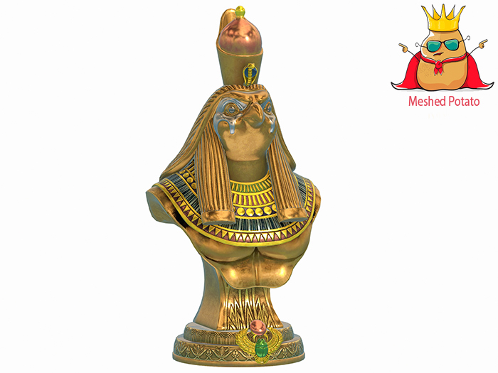Second Life Marketplace - Meshed Potato Horus Egyptian PBR Statue Full Perm