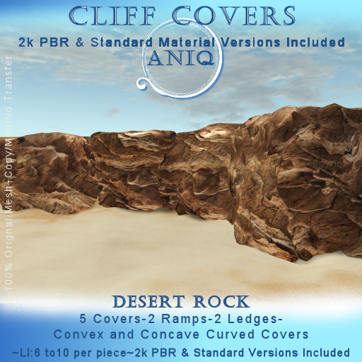 Second Life Marketplace - Aniq- Cliff Covers- Desert Rock