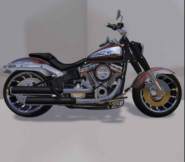 Second Life Marketplace - FAT BOY GRAY GHOST Male HUS MOTORS