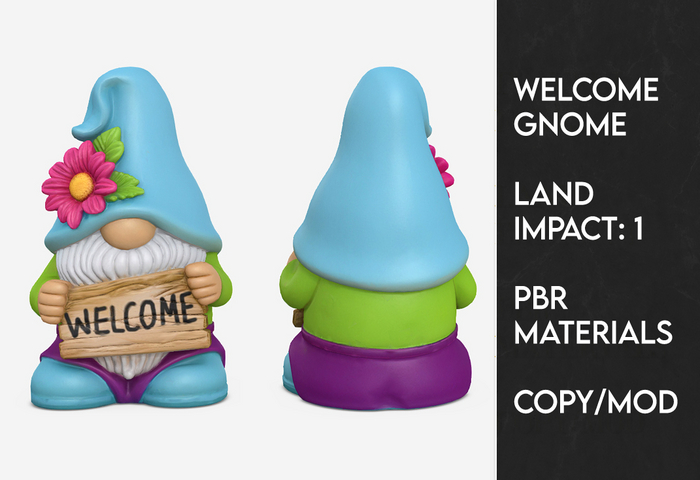 Second Life Marketplace - Colorful Welcome Gnome