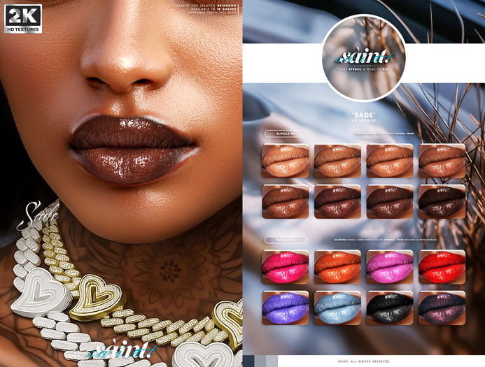 Second Life Marketplace - ! #saint. x evox - sade lip varnishl (fatpack)