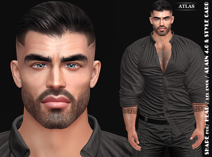 Second Life Marketplace - *ATLAS* SHAPE BARRY for HEAD lel EvoX ALAIN 4 ...