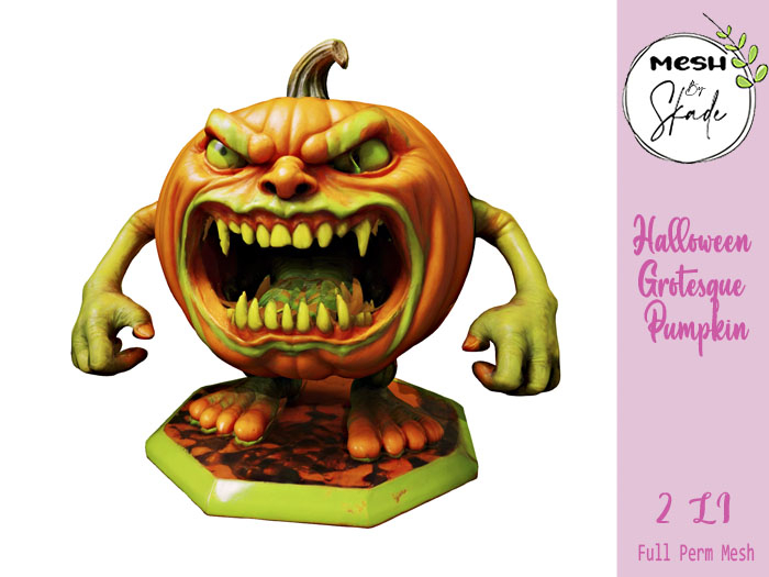 Second Life Marketplace - MBS - Halloween Grotesque Pumpkin