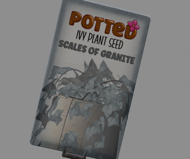 Second Life Marketplace - Potted: SCALES OF GRANITE Breedable Ivy Plant ...
