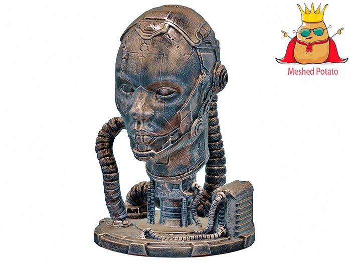 Second Life Marketplace - Meshed Potato Sci-Fi Cyber Head PBR Full Perm