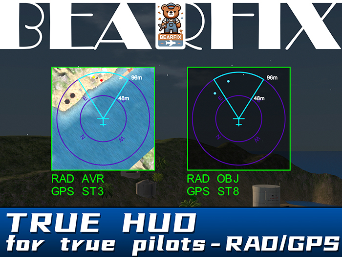 Second Life Marketplace - *Bearfix* TRUE HUD for True Pilots - Radar ...