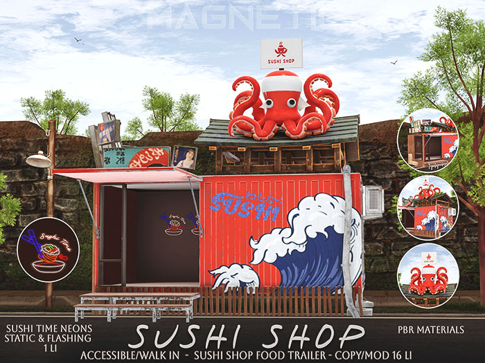 Second Life Marketplace - Magnetic - Sushi Shop