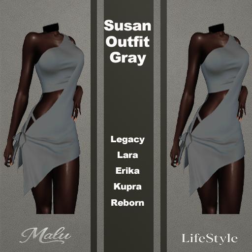 Second Life Marketplace - Malu LifeStyle - Susan Outfit Grey