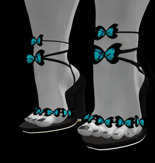 Second Life Marketplace - SNAPPA: Butterfly Pop Black / Black Heels ...
