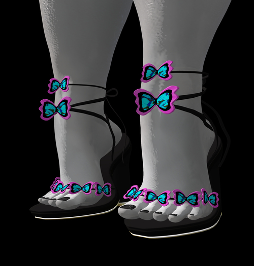 Second Life Marketplace - SNAPPA: Butterfly Pop Black / Pink Heels ...