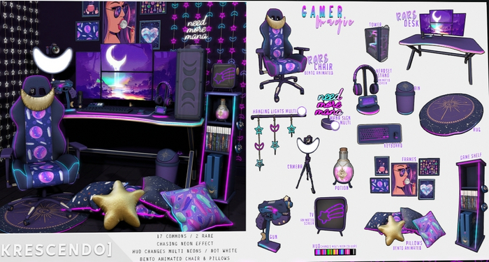 Second Life Marketplace - [Kres] Gamer Magic - Mana Sign - Multi