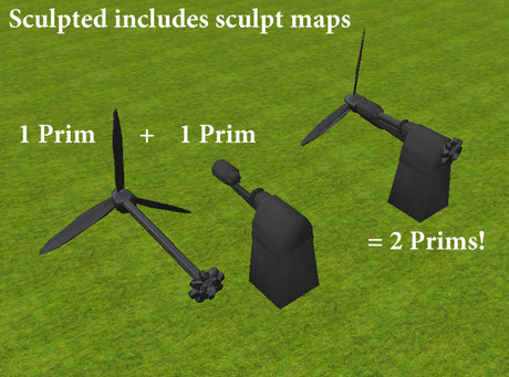 Second Life Marketplace - Sculpted 3 Blade Propellor (full Perm)