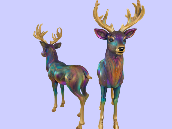 Second Life Marketplace - Iridescent Deer Statue FULL PERM