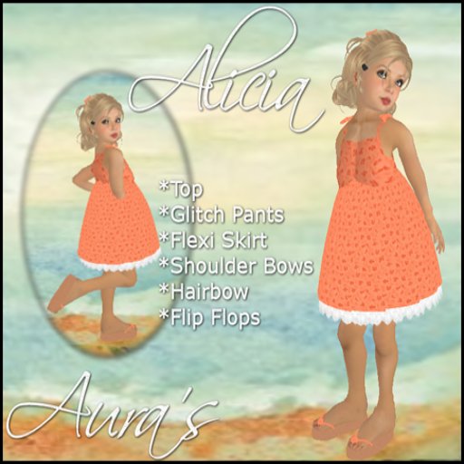 Second Life Marketplace - *Aura's* Alicia Outfit - for Little Girls ...