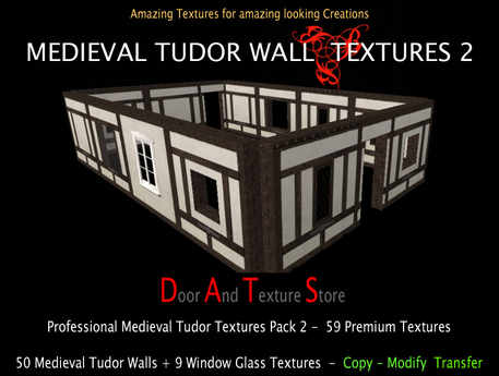 Second Life Marketplace - DATS Tudor Walls Medieval Tudor Textures ...