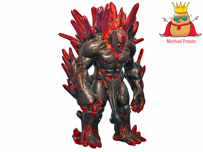 Second Life Marketplace - Meshed Potato Red Golem PBR Character Full Perm