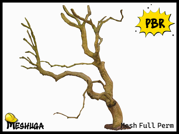 Second Life Marketplace - Meshuga PBR Wiggle Dead Tree FULL PERM MESH