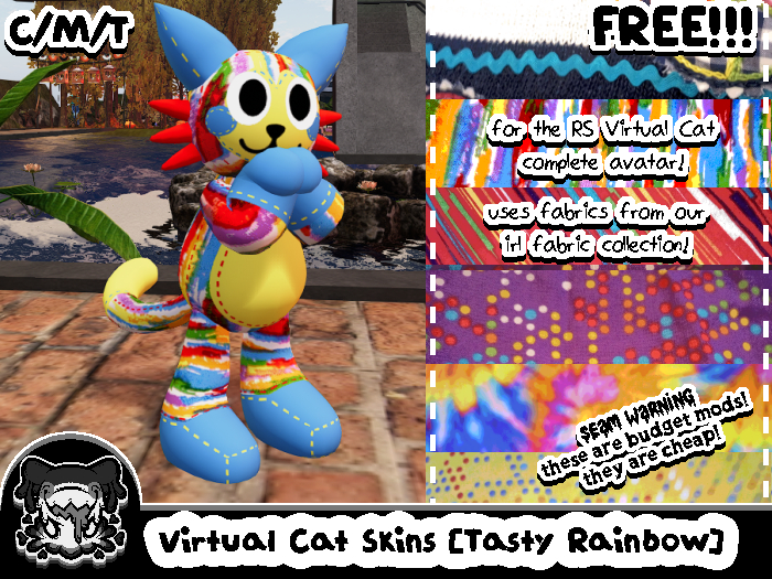 Second Life Marketplace - [SKIN_SYN] Virtual Cat Skins [Tasty Rainbow]