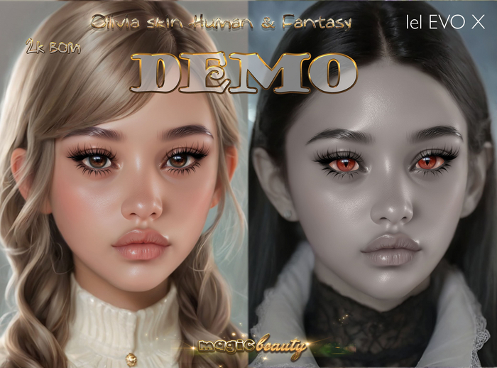 Second Life Marketplace - DEMO[Magic Beauty] Olivia skin Human ...