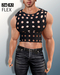 Second Life Marketplace - Brutal Holes Half Top Black Kario Flex