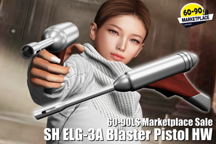 Second Life Marketplace - SH ELG-3A Blaster Pistol HW F Combat 2.0 (Unpack)