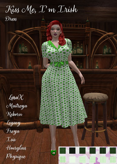 Second Life Marketplace - Kiss Me I'm Irish Dress BOXED