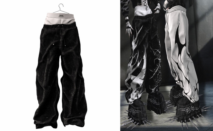 Second Life Marketplace - [DumDum] Vamp Pants - Grunge Black
