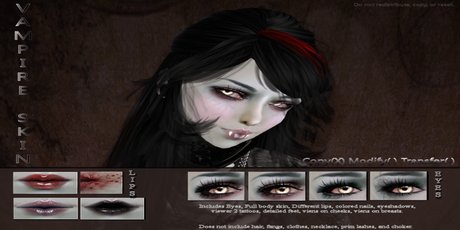 Second Life Marketplace - ~Vampire skin~ Nightingale Couture