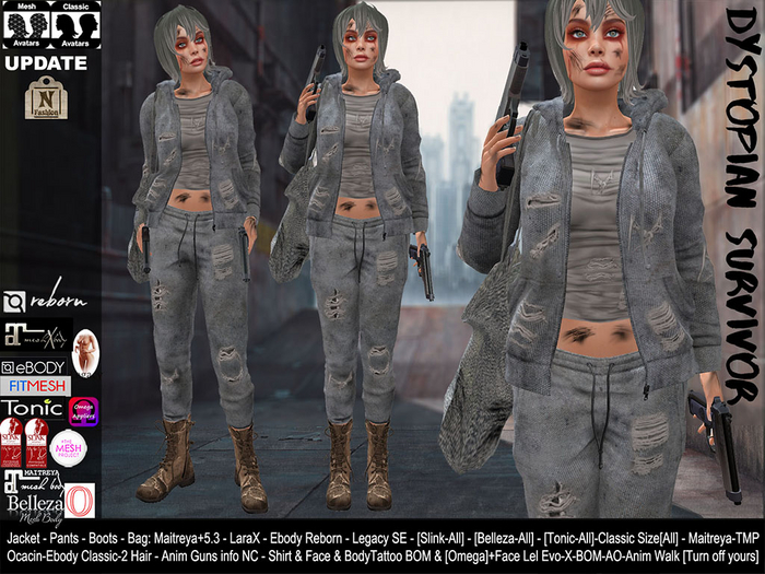 Second Life Marketplace - [NF] - Female Dystopian Outfit - [Dystopian ...