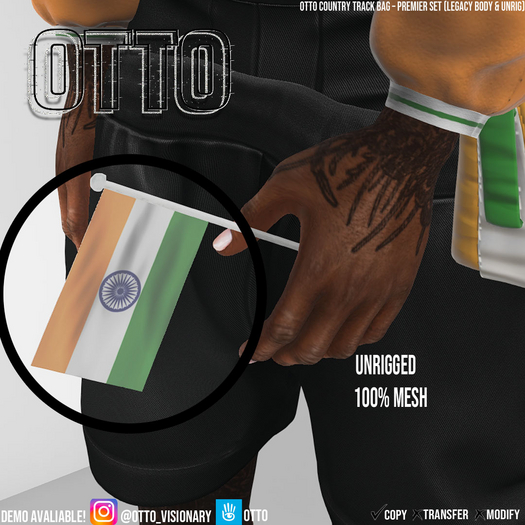 Second Life Marketplace - OTTO Country Track Flag – India