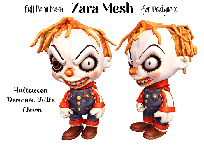 Second Life Marketplace - ZM - Halloween - Demonic Little Clown FULL ...