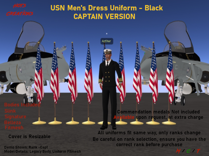 Second Life Marketplace - USN Men's Dress Uniform - CAPT