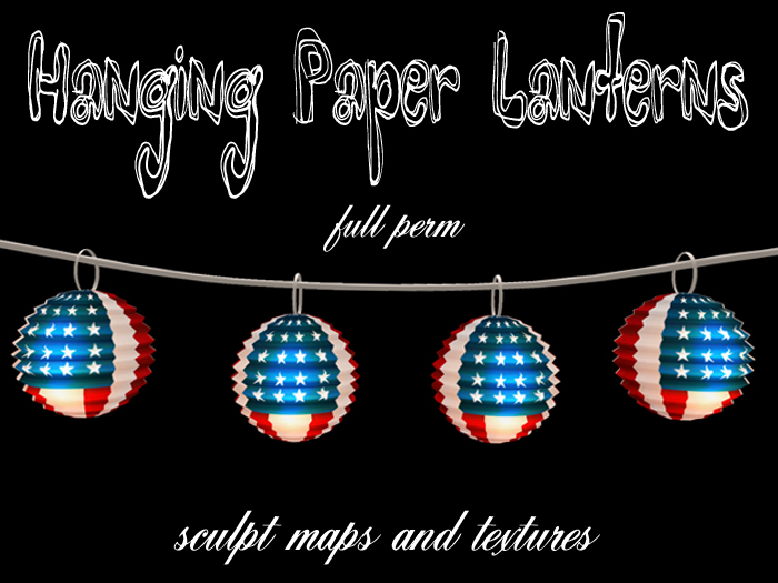 Second Life Marketplace - FULL PERM Hanging Paper Lantern Sculpt Maps ...