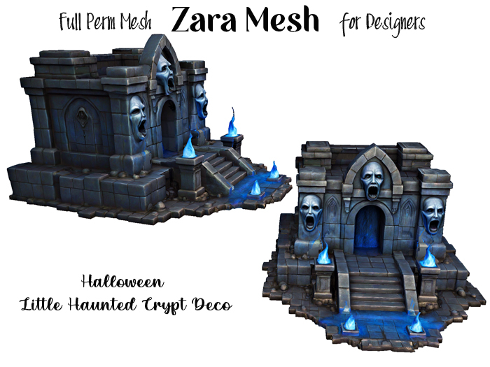 Second Life Marketplace - ZM - Halloween - Little Haunted Crypt Deco ...