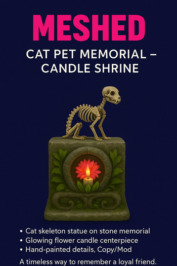 Second Life Marketplace - MESHED ** Pet memorial Cat