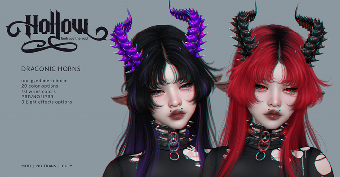 Second Life Marketplace - - Hollow - Draconic Horns