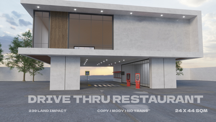 Second Life Marketplace - [Gruwcreation] Drive Thru Restaurant