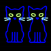 Second Life Marketplace - 2-Pack Blinky Cat Neon