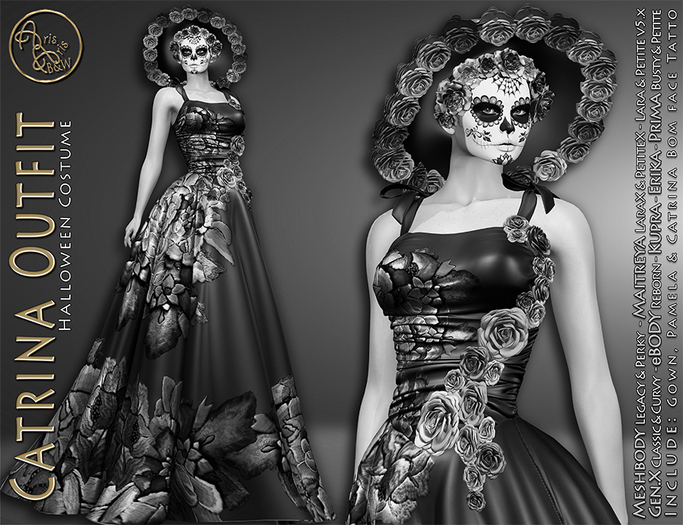 Second Life Marketplace - DEMO***ArisArisB&W~ArAy65~CATRINA Outfit ...