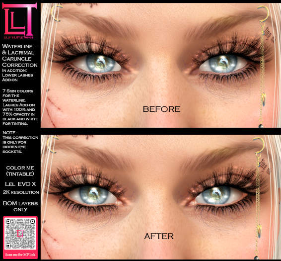 Second Life Marketplace - Waterline & Lacrimal Caruncle Correct- Color ...