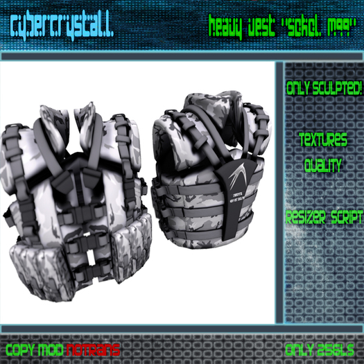 Second Life Marketplace - CyberCrystall - Heavy Vest Sokol M99 (Urban)