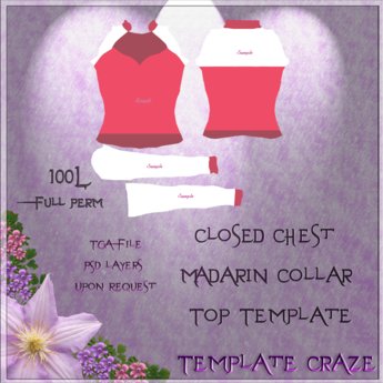 Second Life Marketplace - *~Template Craze ~* Closed Chest Mandarin ...
