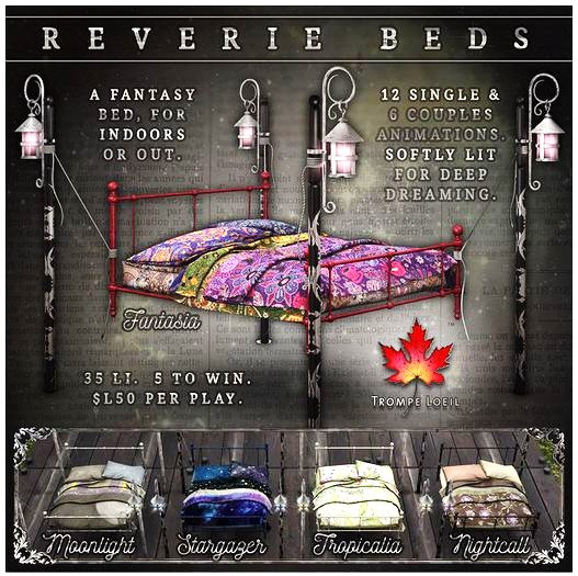 Second Life Marketplace - Trompe Loeil - Reverie Bed Moonlight